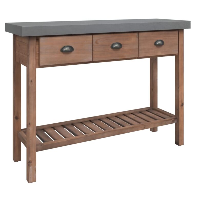 Fir Wood Console Table 110x35x80cm - Complete Storage Solutions